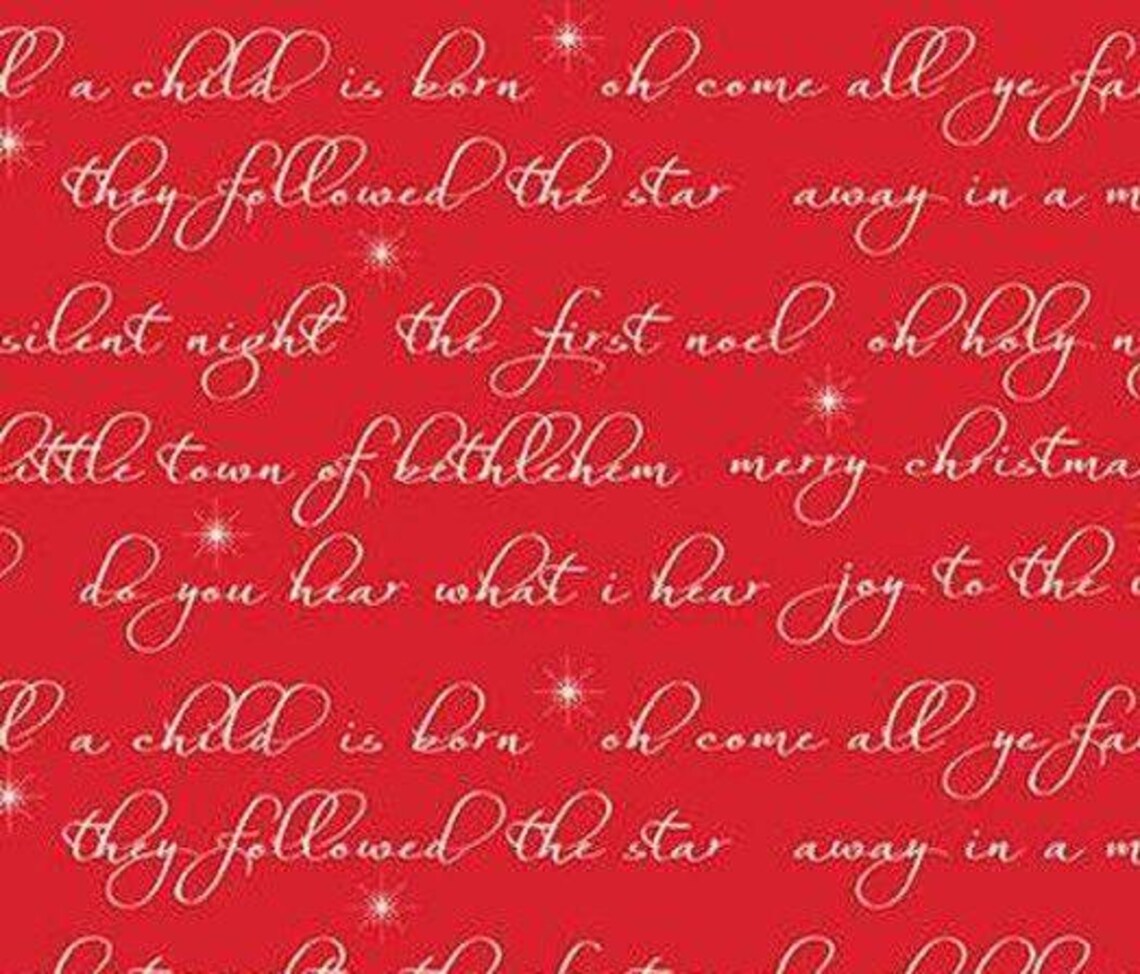 Glisten Text Red by Sandy Gervais for Riley Blake Designs, 1/2 Yard ...