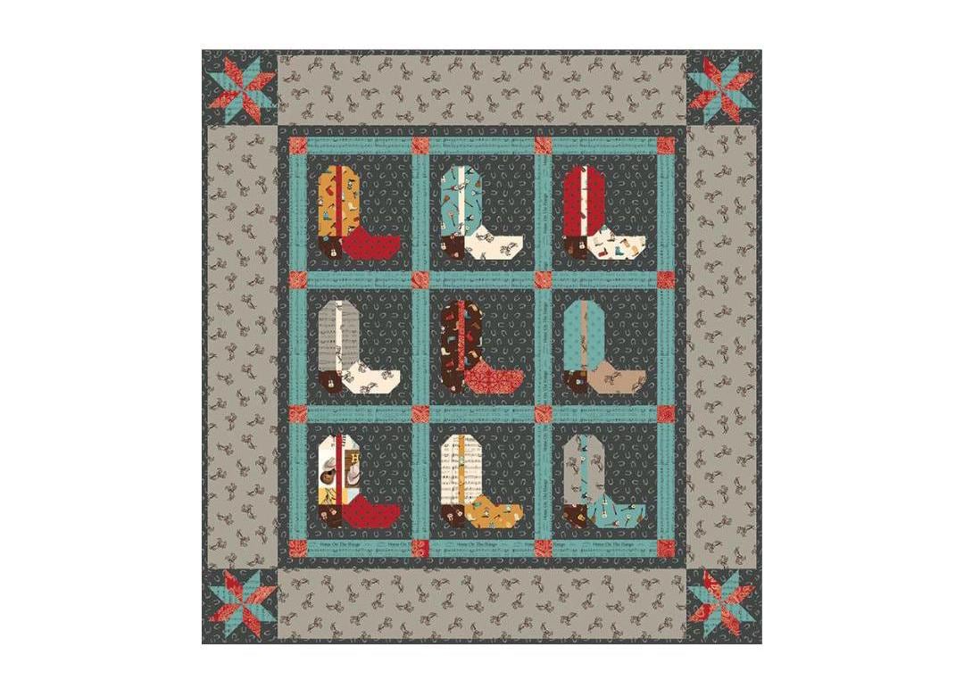 Cowboy Boots Quilt Kit Featuring Cowboys by Echo Park Paper Co for ...