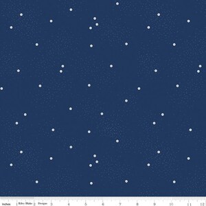 Dainty Daisy Navy by Beverly Mccullough for Riley Blake Designs, 1/2 ...