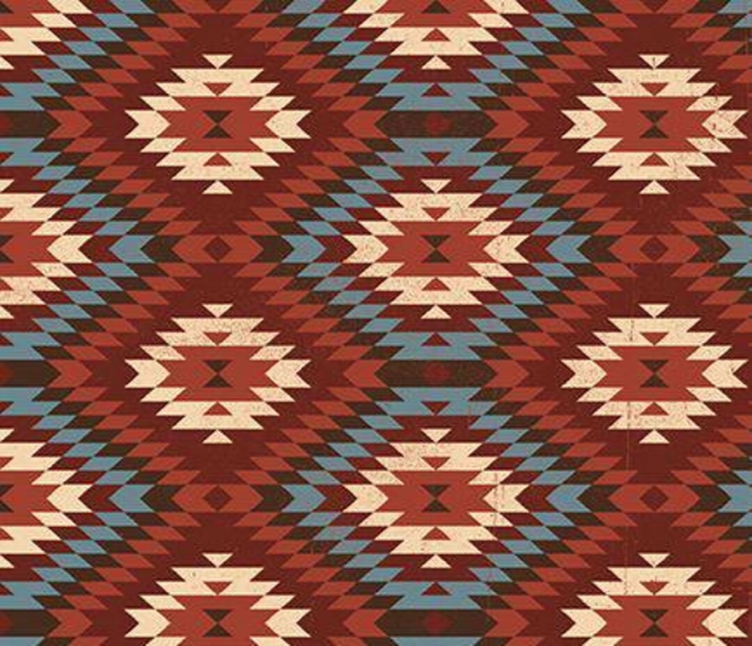 John Wayne American West Southwest Red for Riley Blake Designs, 1/2 ...