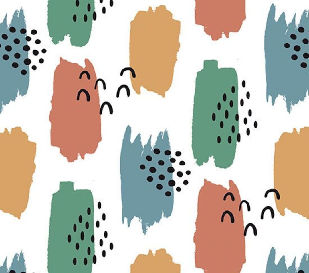 Alphabet Zoo Abstract White by Dani Mogstad for Riley Blake, 1/2 Yard ...