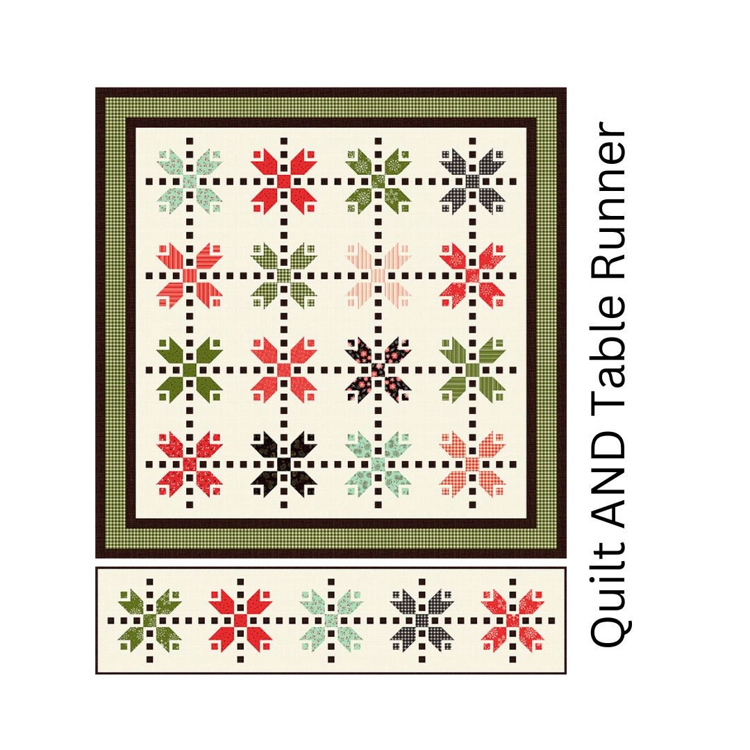Crossover Quilt and Runner Super Kit With Fabrics, Pattern, AND ...