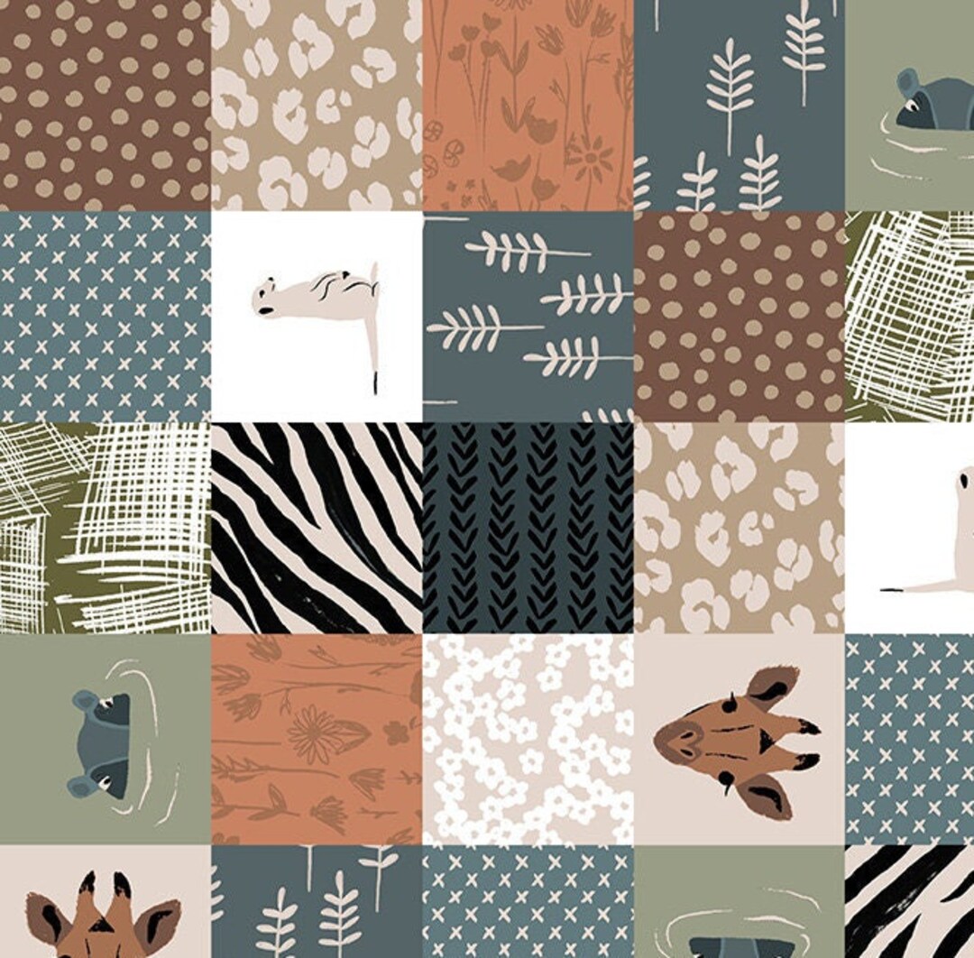The Waterhole Cheater Print Rust by Gabrielle Neil Design for Riley ...