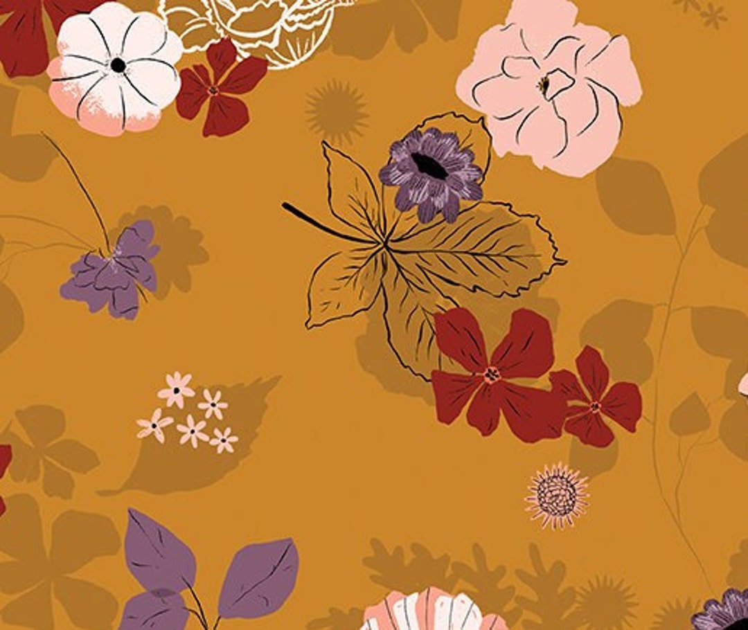 Maple Main Gold by Gabrielle Neil Design for Riley Blake, 1/2 Yard Cut ...