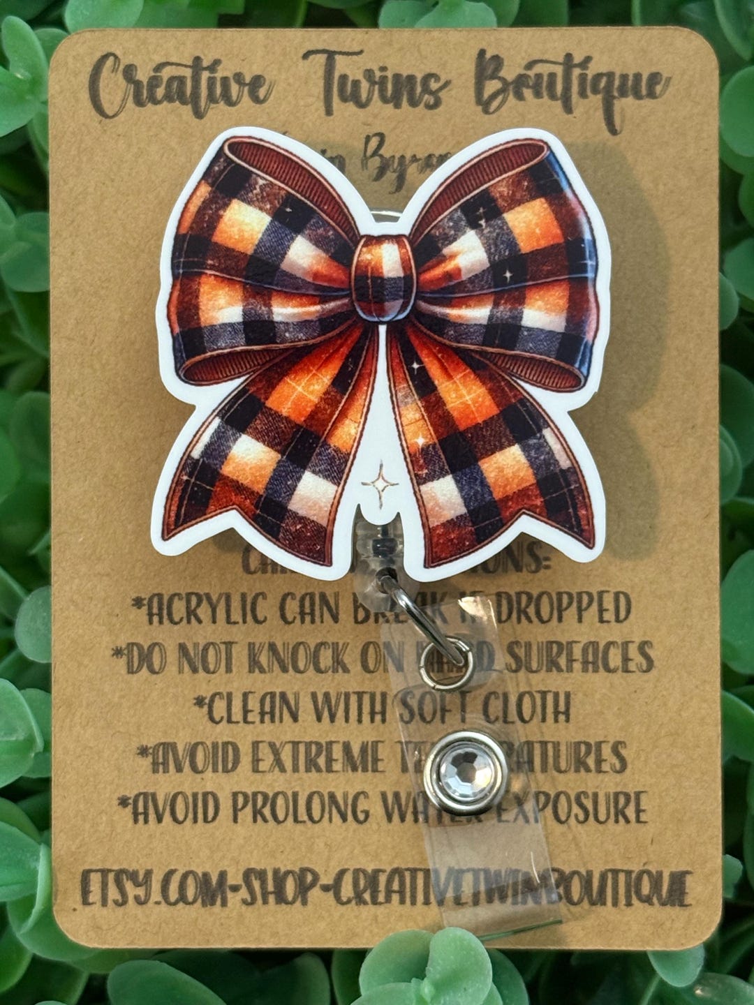Fall Coquette Bow Badge Reel: Interchangeable ID Holder - Etsy