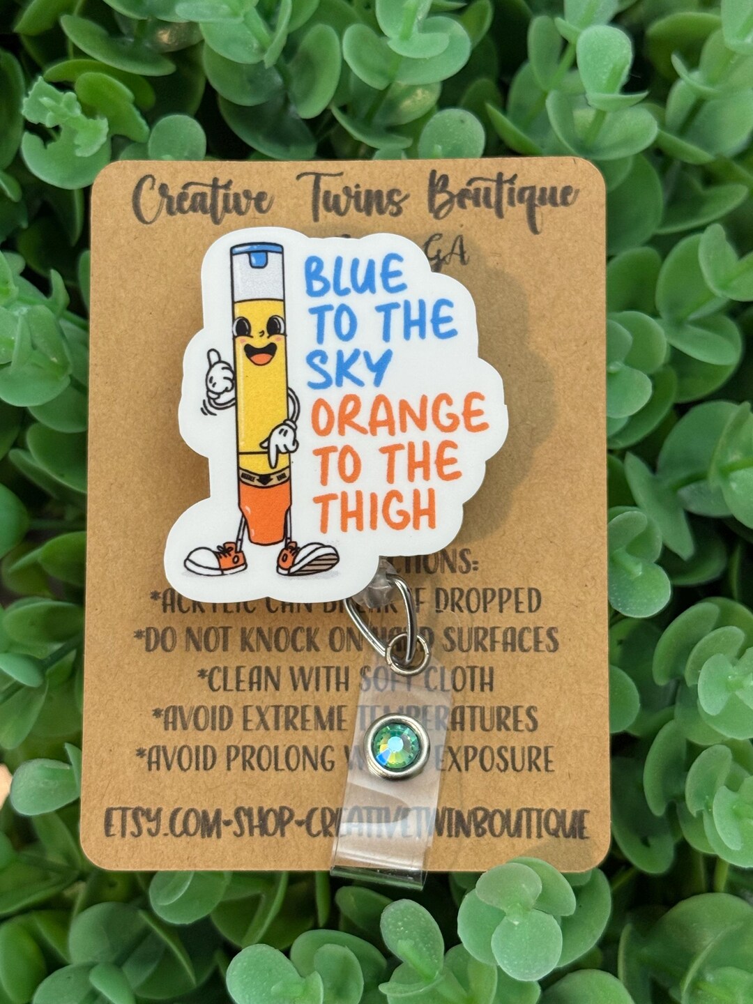 Epipen Badge Reel: Sublimated Acrylic ID Holder for Nurse - Etsy