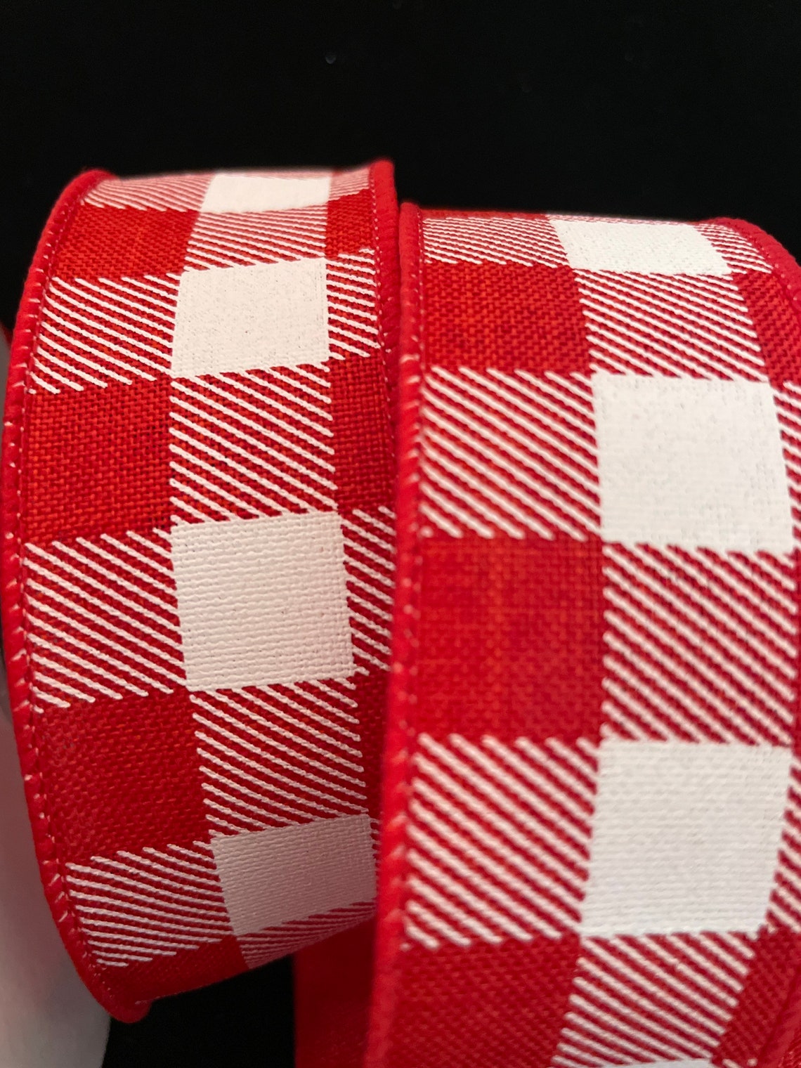 Buffalo Plaid Ribbon / Red and White Ribbon/ 10 Yards / 1.5 - Etsy