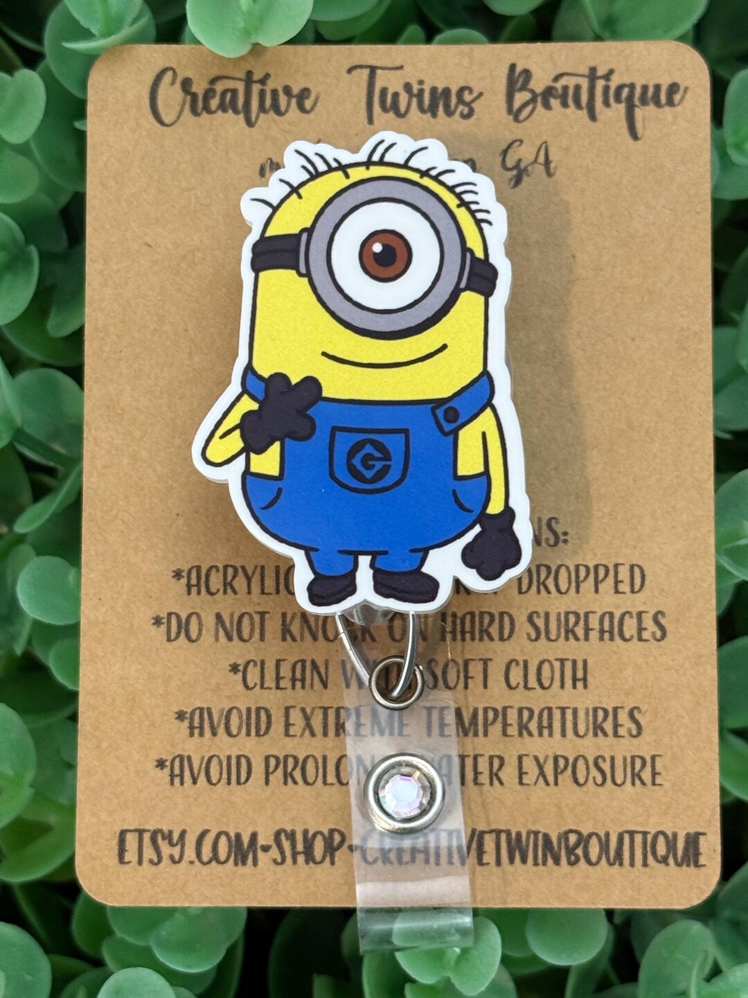 Cartoon Character Badge Reel, Minion ID Badge Holder, Gift Idea - Etsy