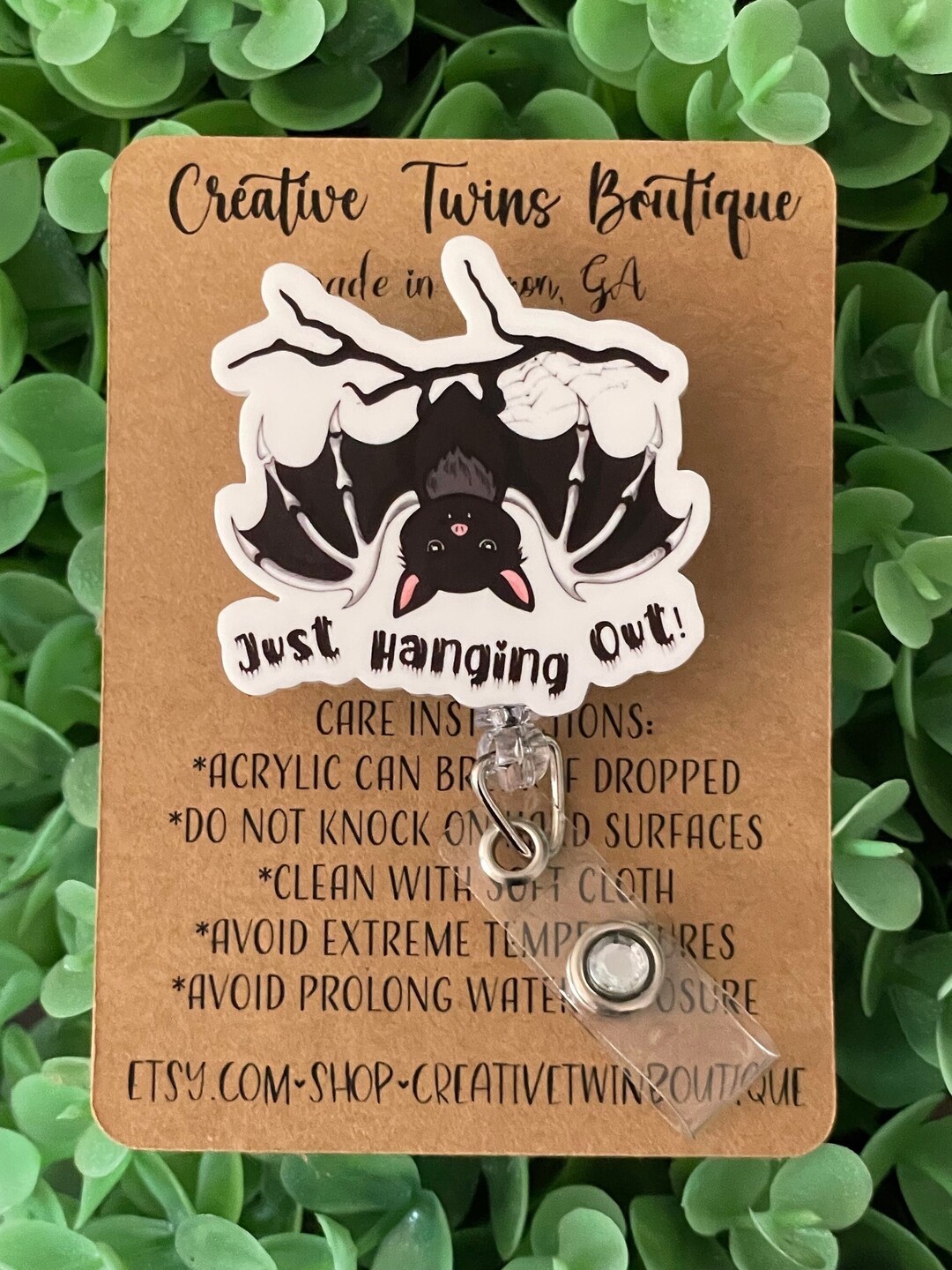 Halloween Bat Badge Reel, Halloween Badge ID Holder, Interchangeable ...