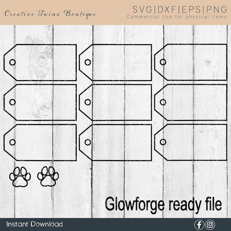 Stocking Tag Svg Svg Laser File Digital File Tag and - Etsy