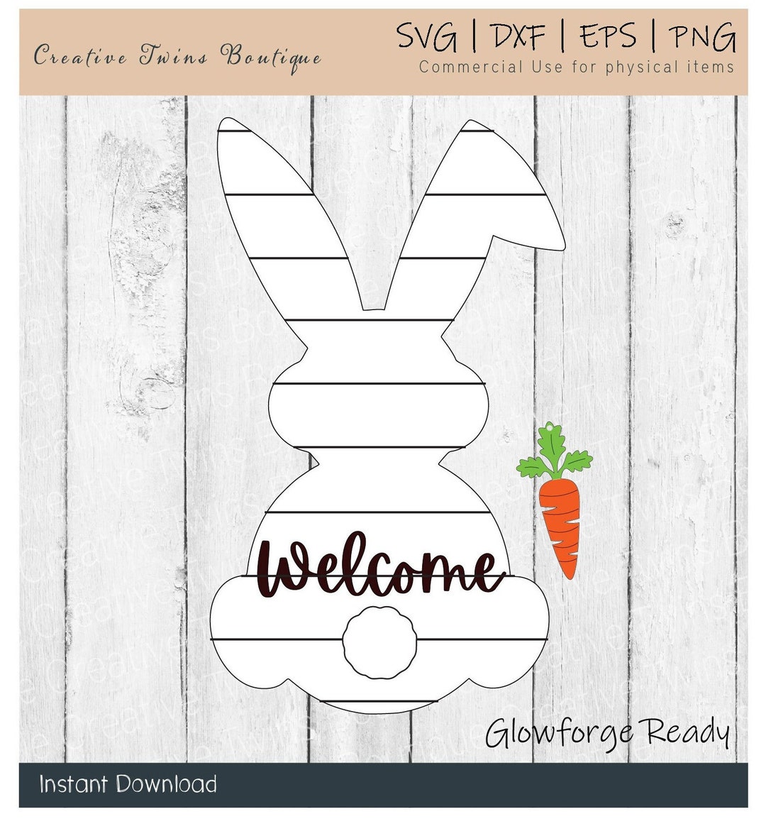Easter Bunny Door Hanger Svg Personalized Easter Door Hanger - Etsy