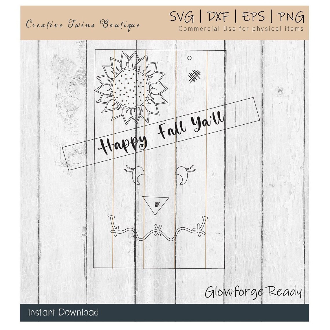 Fall Svg File SVG Laser File Digital File Scarecrow Sign - Etsy