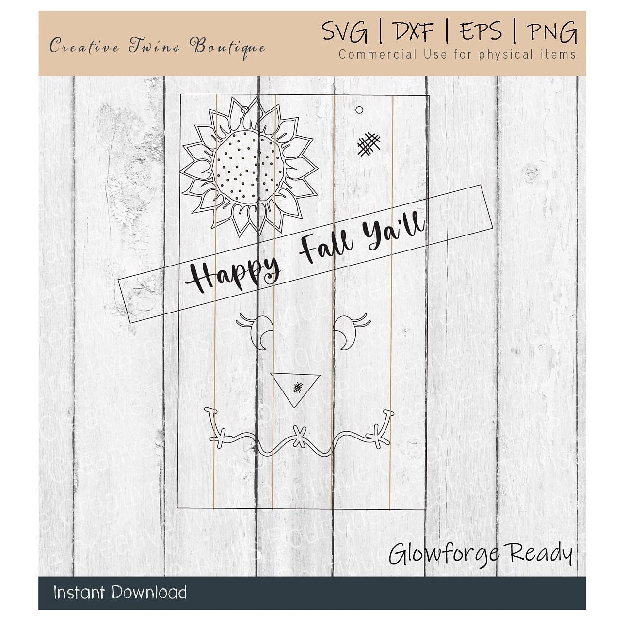 Fall Svg File SVG Laser File Digital File Scarecrow Sign - Etsy