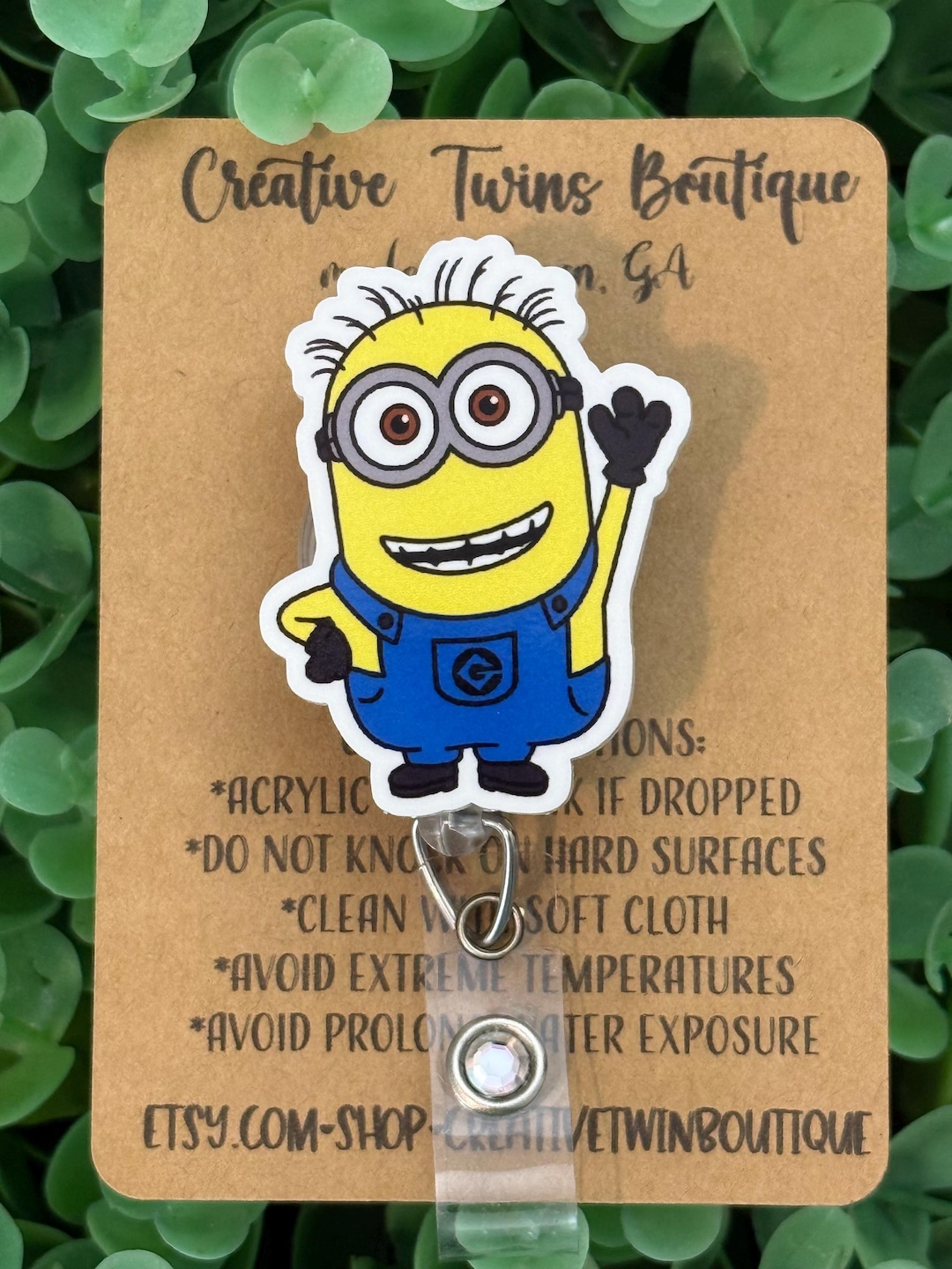Cartoon Character Badge Reel, Minion ID Badge Holder, Gift Idea - Etsy