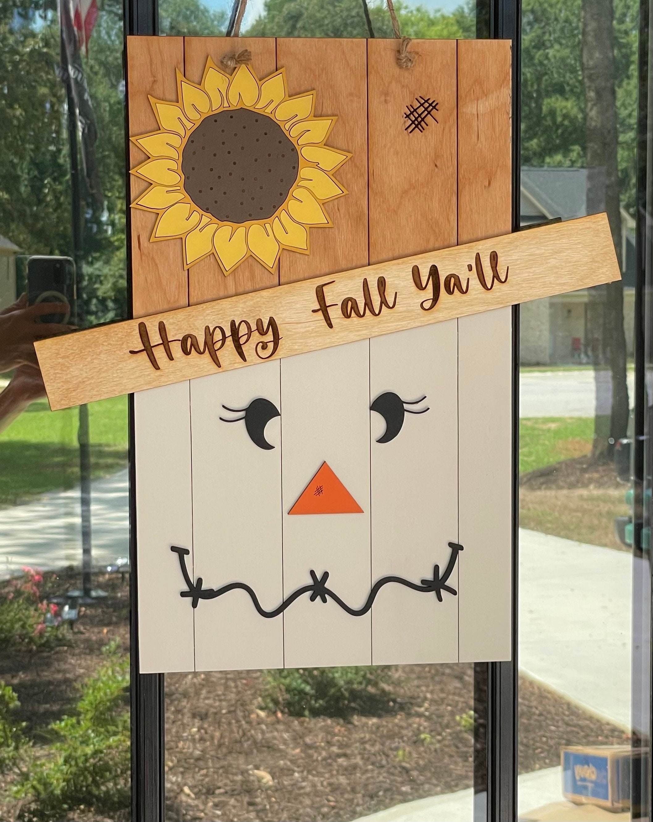 Fall Svg File SVG Laser File Digital File Scarecrow Sign - Etsy