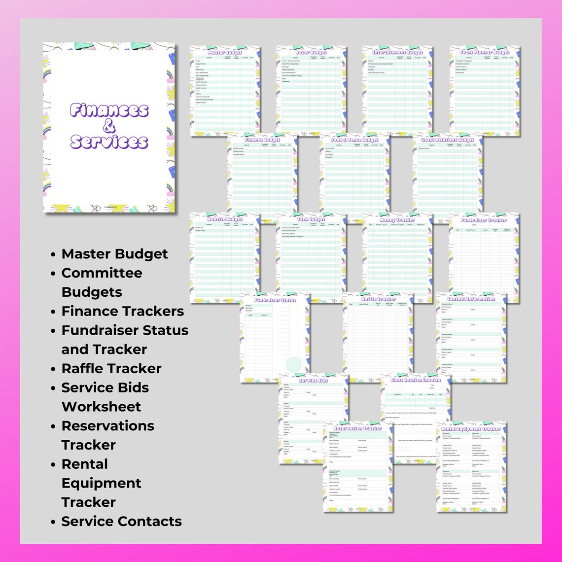 The Nineties High School Class Reunion Planner • 1990 • 1991 • 1992 ...