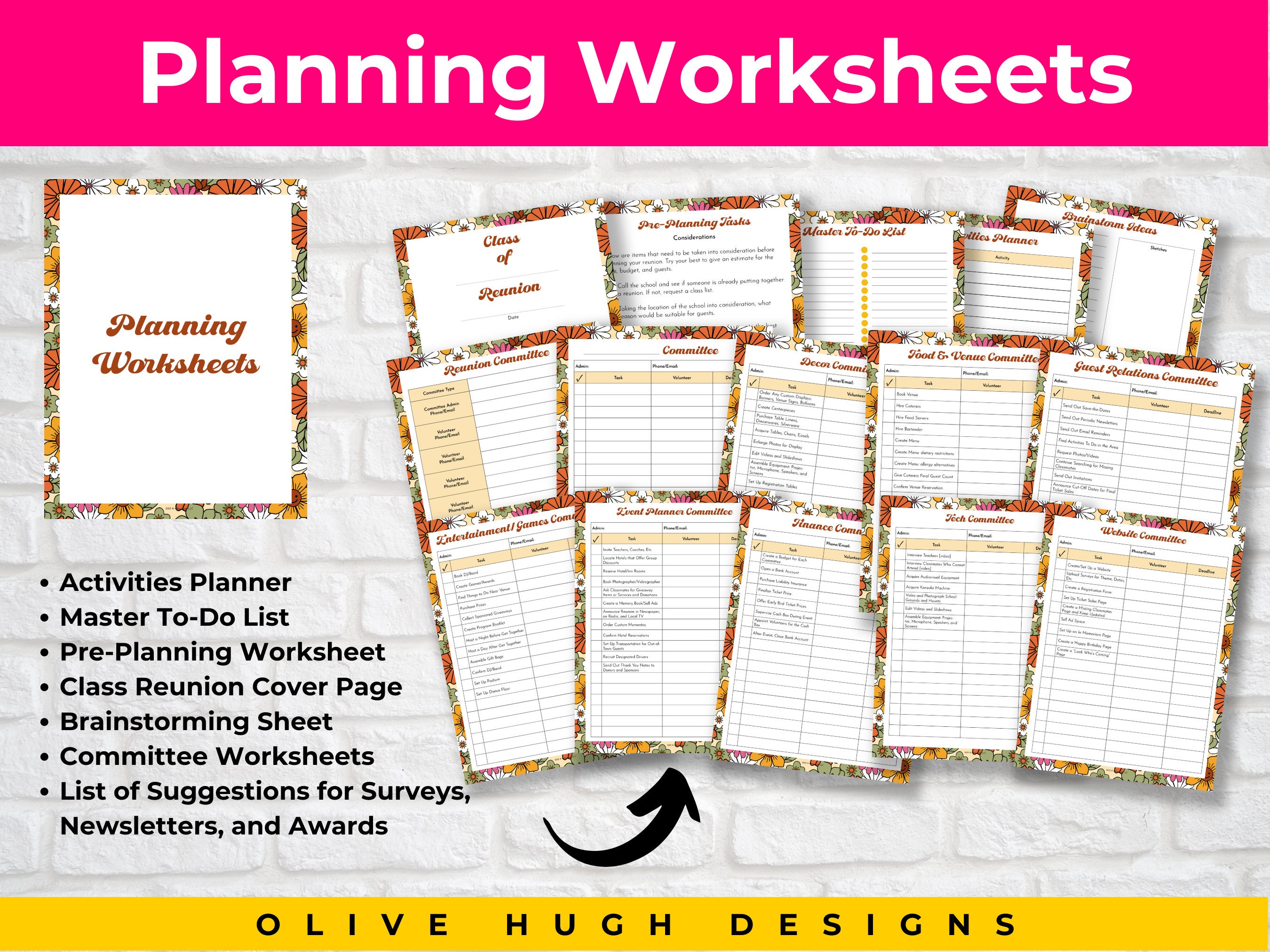 The Seventies High School Class Reunion Planner • 1970 • 1971 • 1972 ...