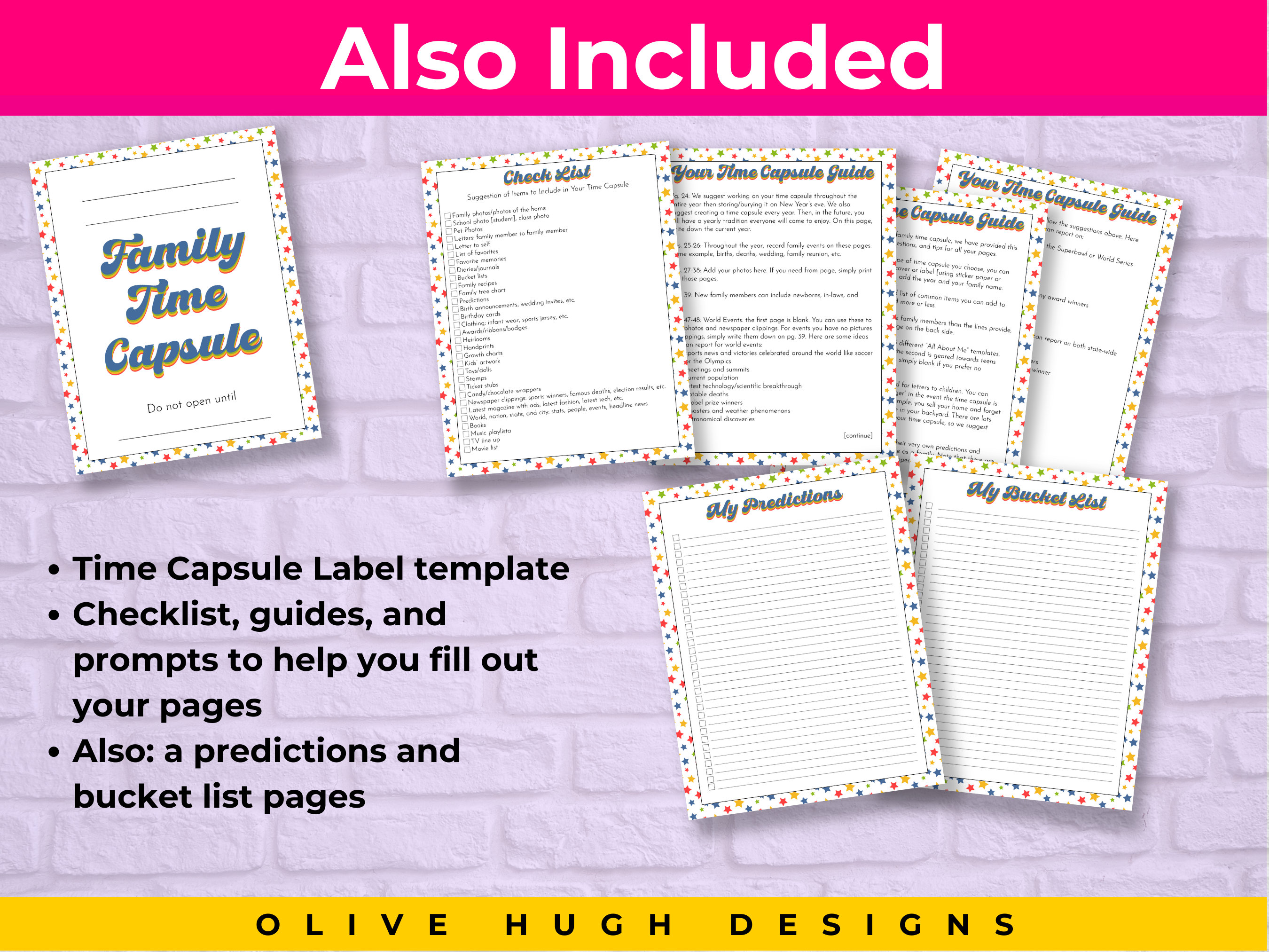 Family Time Capsule Kit • Yearly Time Capsule • Printable • C1 - Etsy