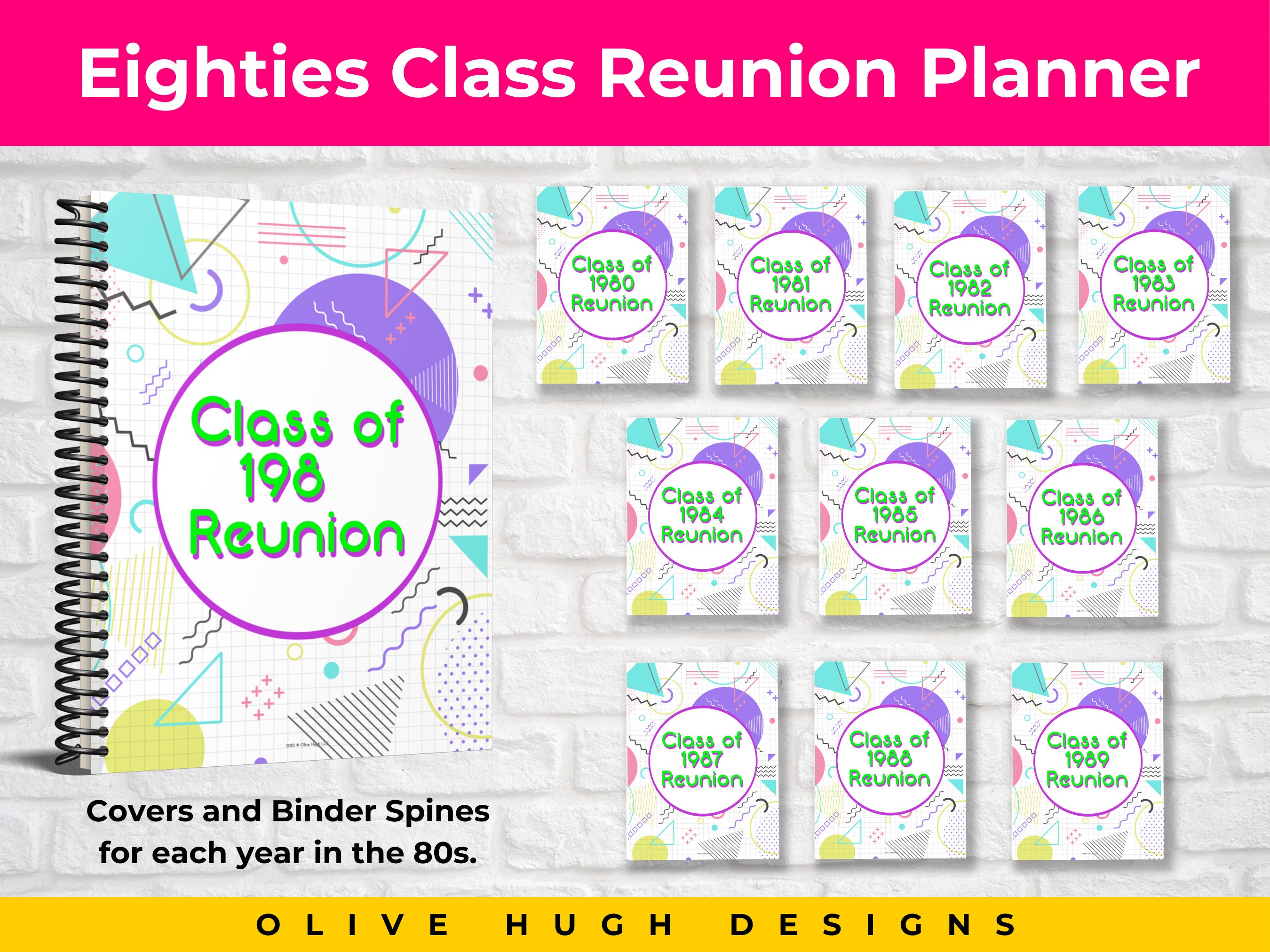 The Eighties High School Class Reunion Planner • 1980 • 1981 • 1982 ...