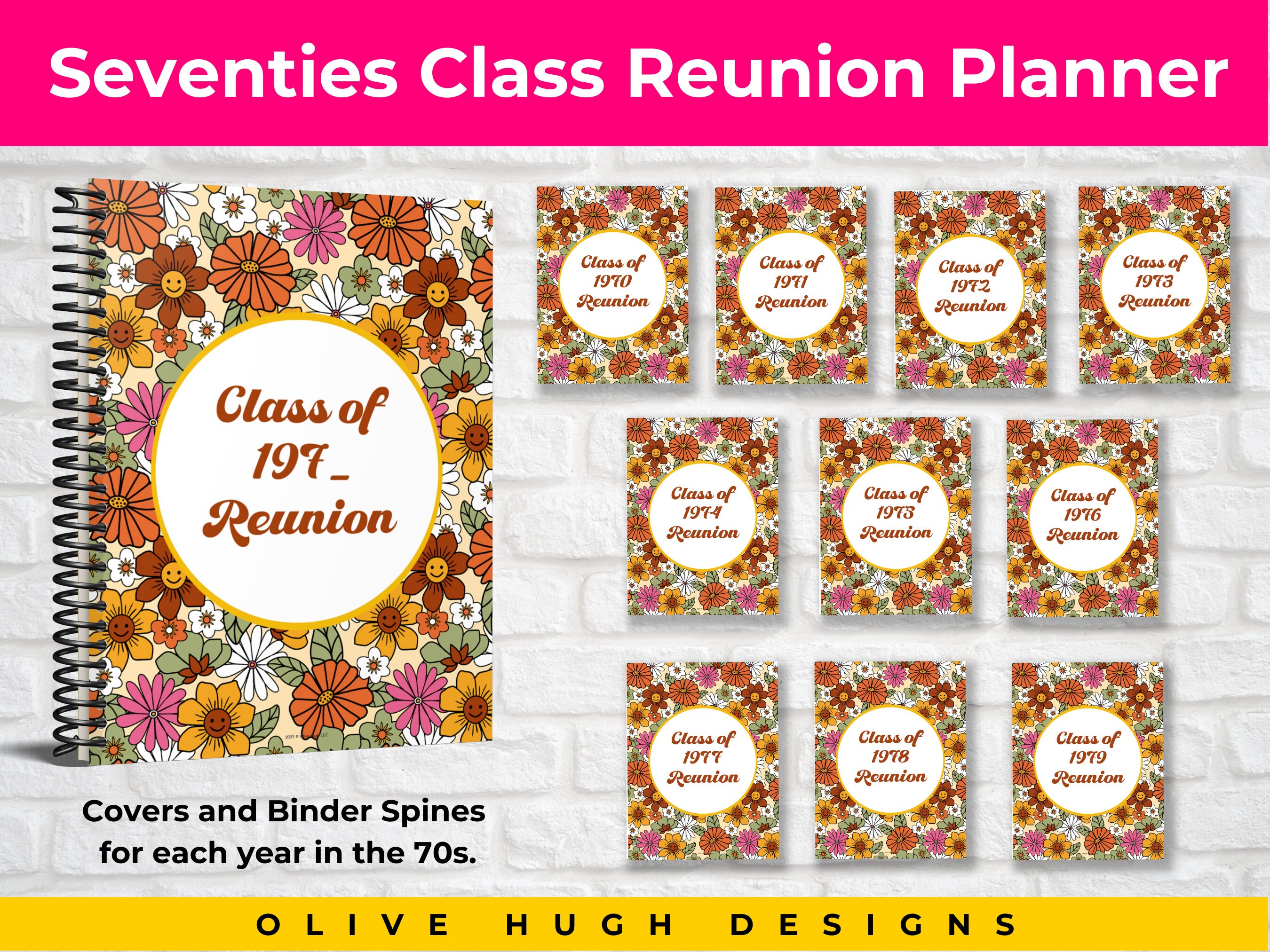 The Seventies High School Class Reunion Planner • 1970 • 1971 • 1972 ...