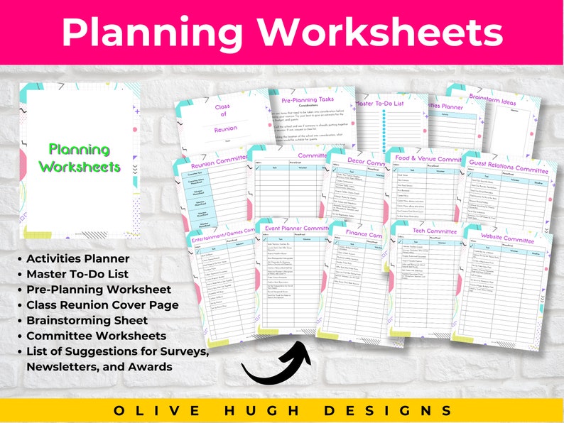 The Eighties High School Class Reunion Planner • 1980 • 1981 • 1982 ...