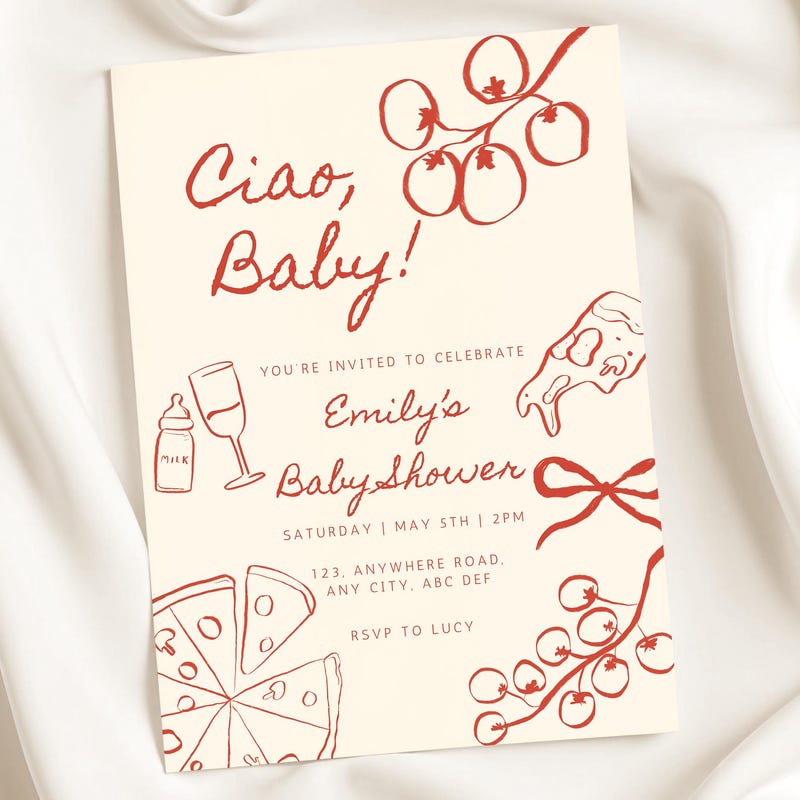 Red Baby Shower - Etsy