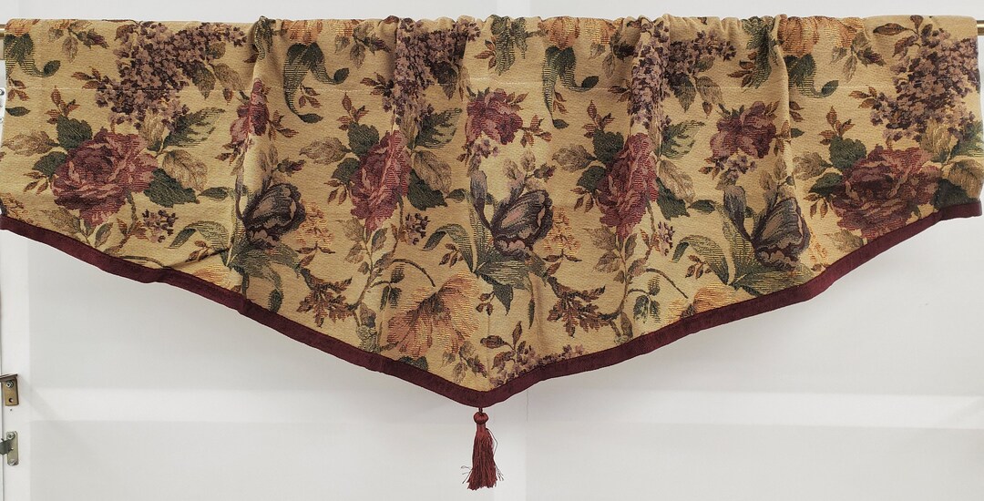 Tapestry Tapered Valance 50wx18l - Etsy