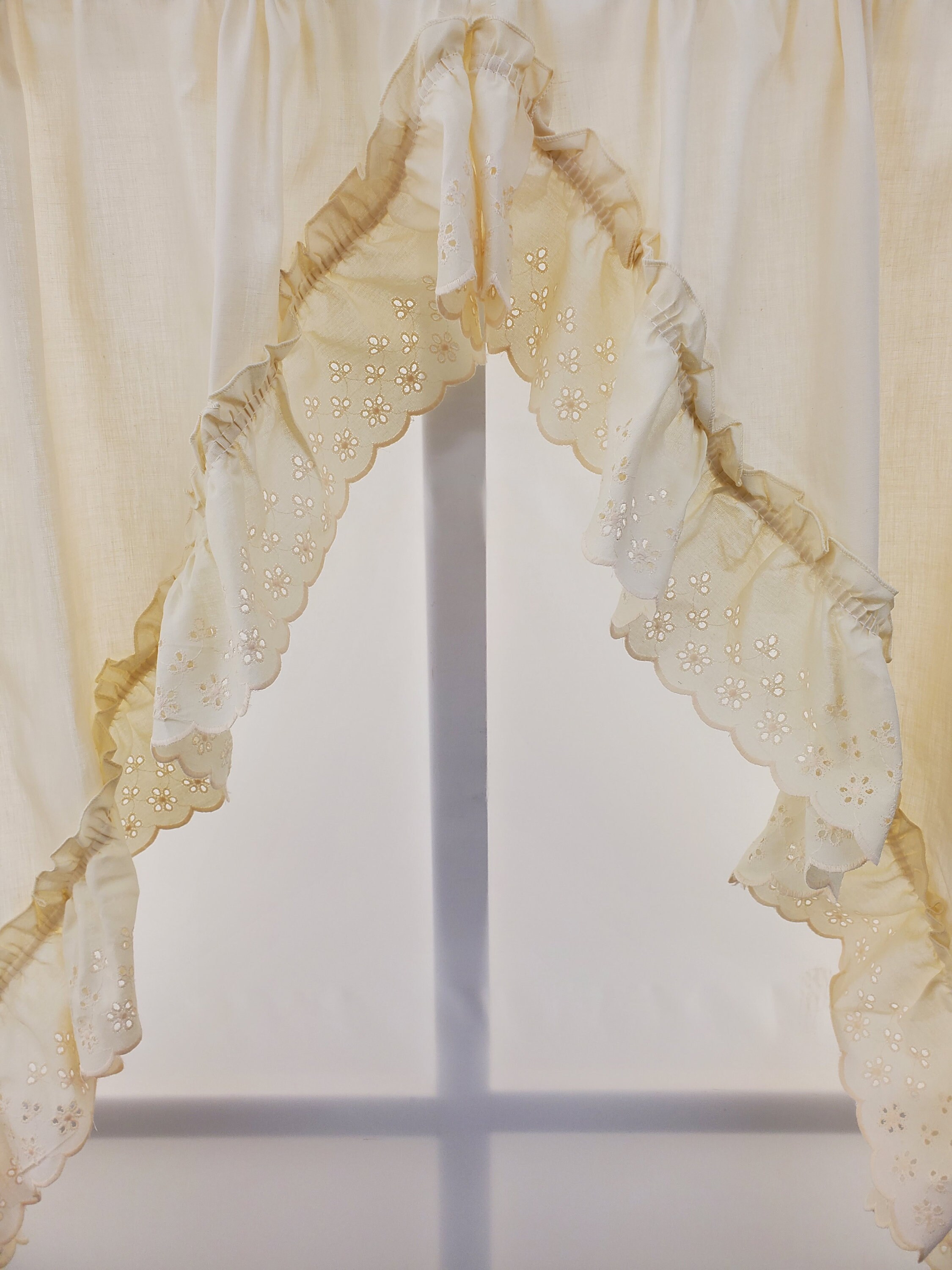 Ruffled Eyelet Swag Pair 58wx38l - Etsy