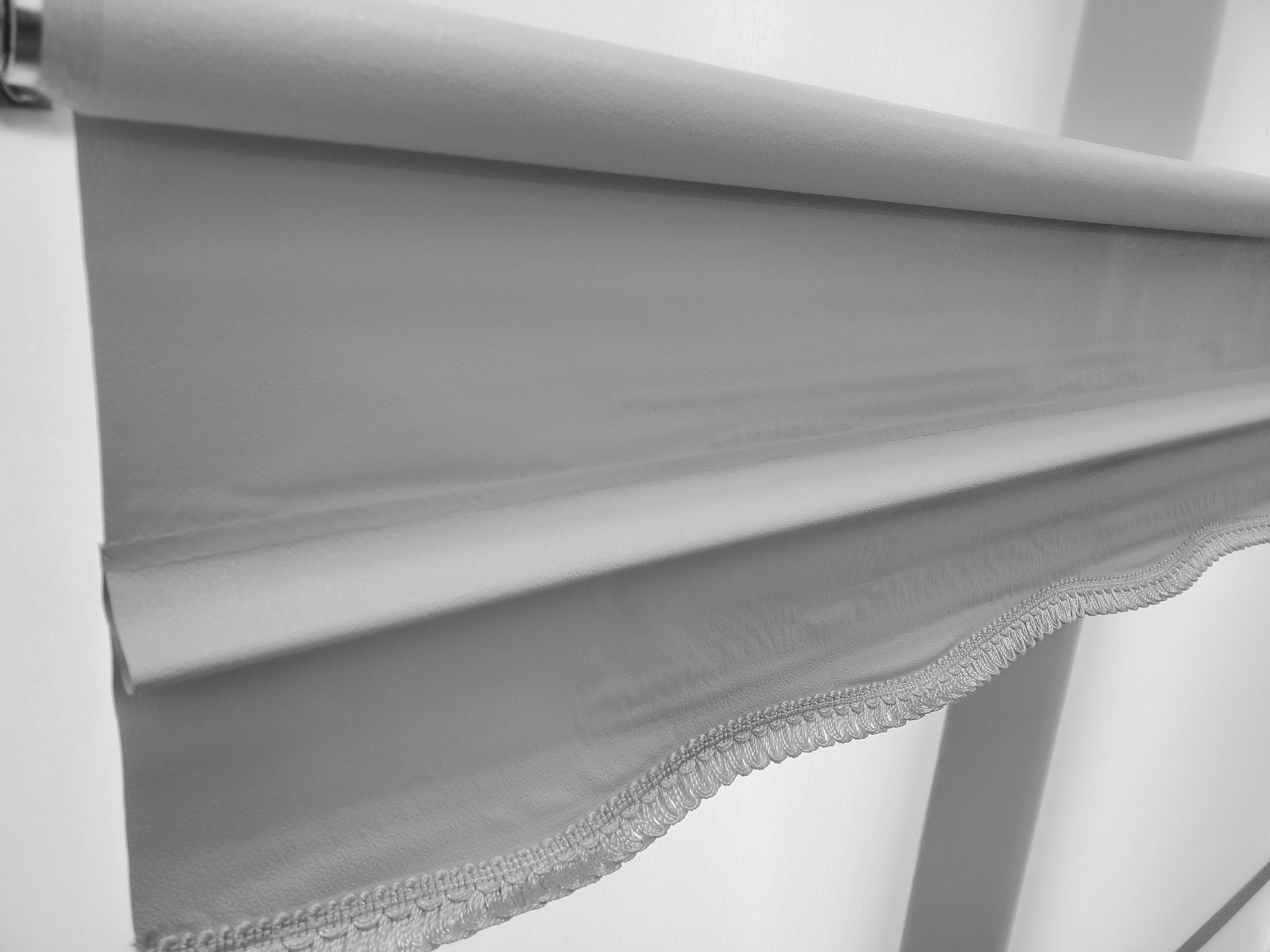 Room Darkening Vinyl Roller Shade Custom Cut to Order With Scallop and ...