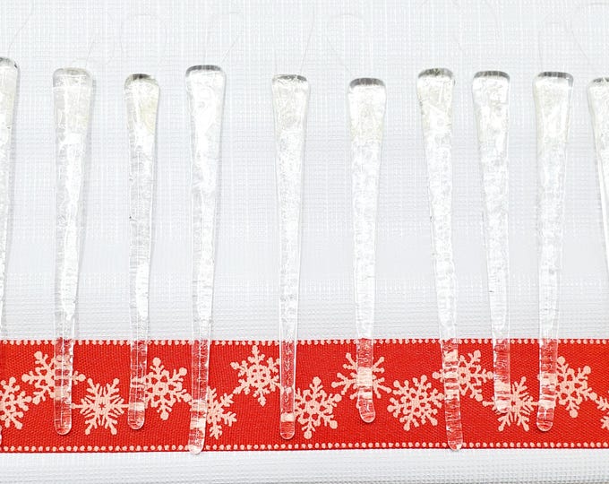 Handmade Glass Ornament-icicle Set of 12 - Etsy