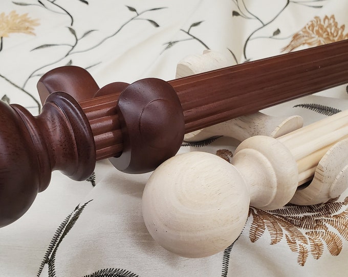 Metal Drapery Hardware Set With Ball Finial or Endcap Gold, Bronze ...