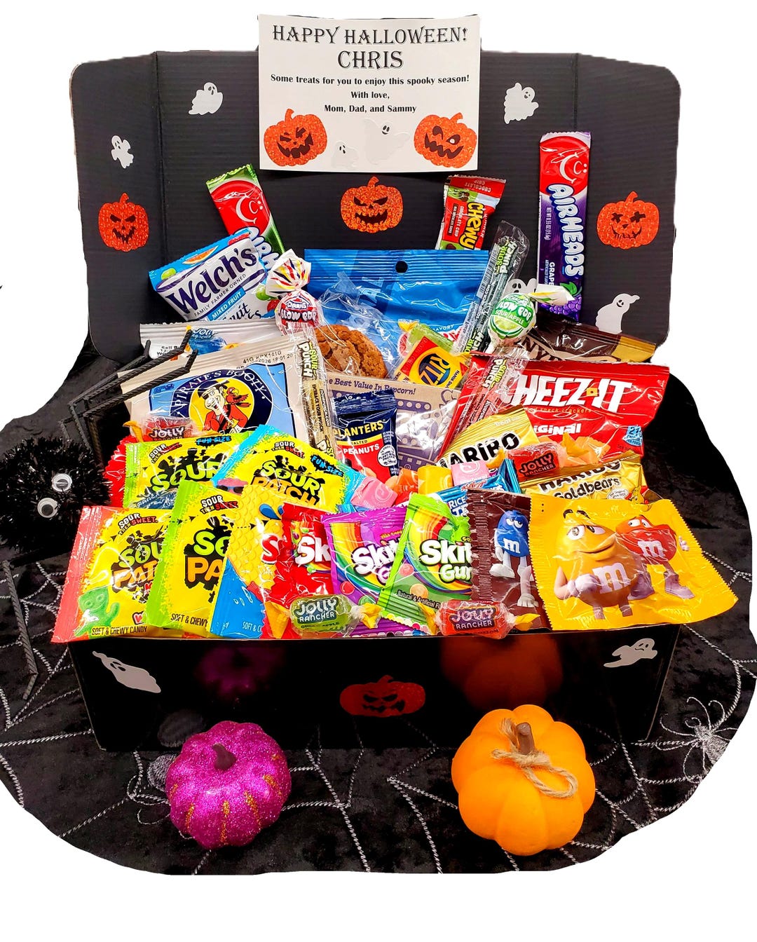 Halloween Care Package Snack Box With Customizable Card, Snack & Candy ...
