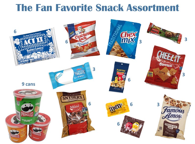 Football Snack Box With Customizable Card, Great for Athletes, Fans ...