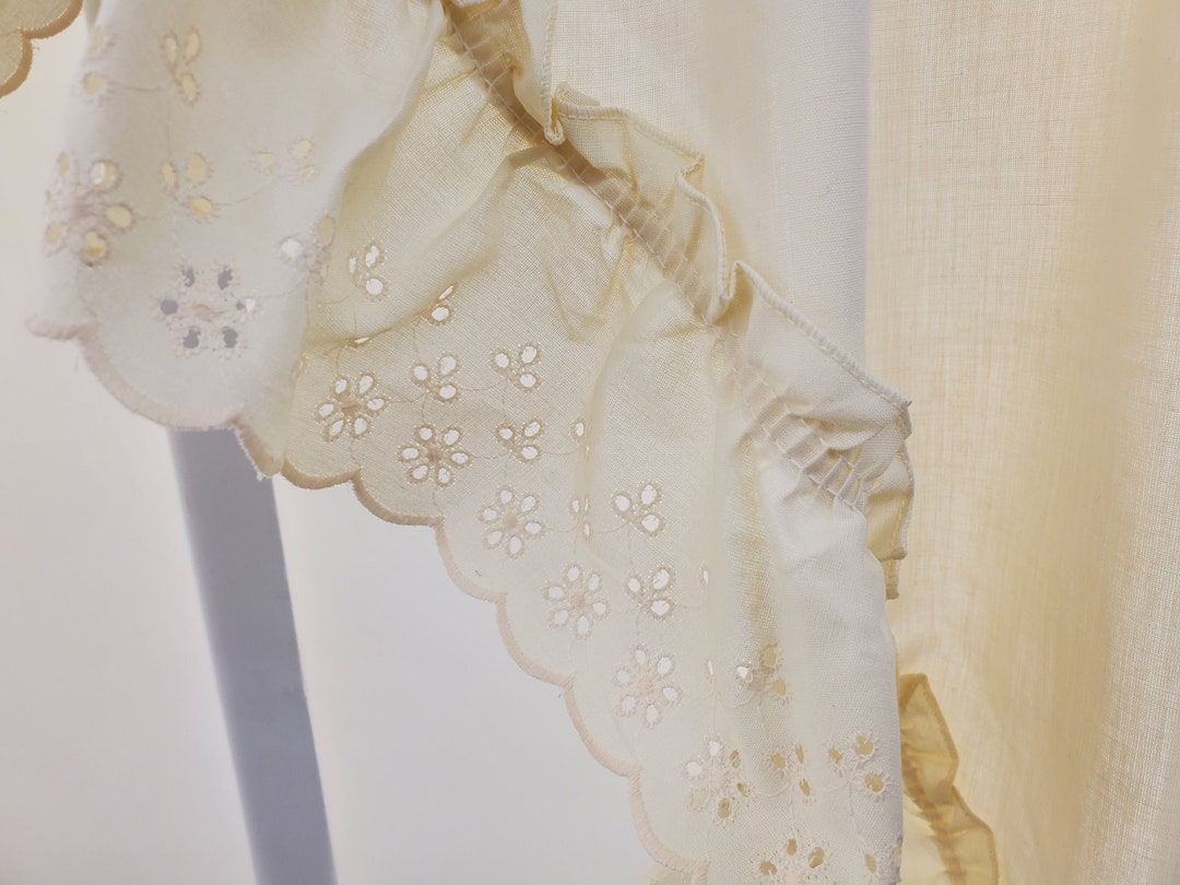 Ruffled Eyelet Swag Pair 58wx38l - Etsy