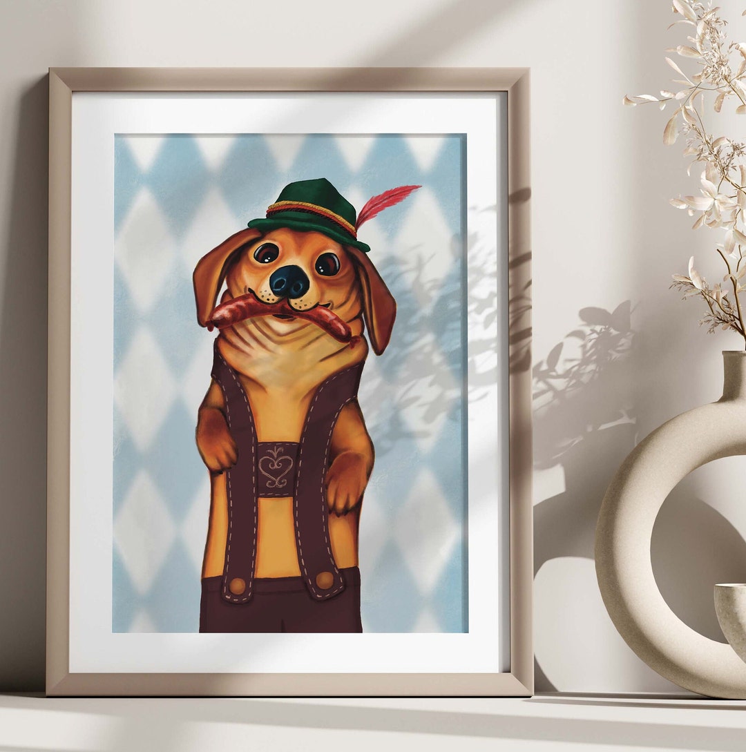Weiner Dog 5x7 Print | Weiner Dog Print | Dachshund Wall Art| German ...