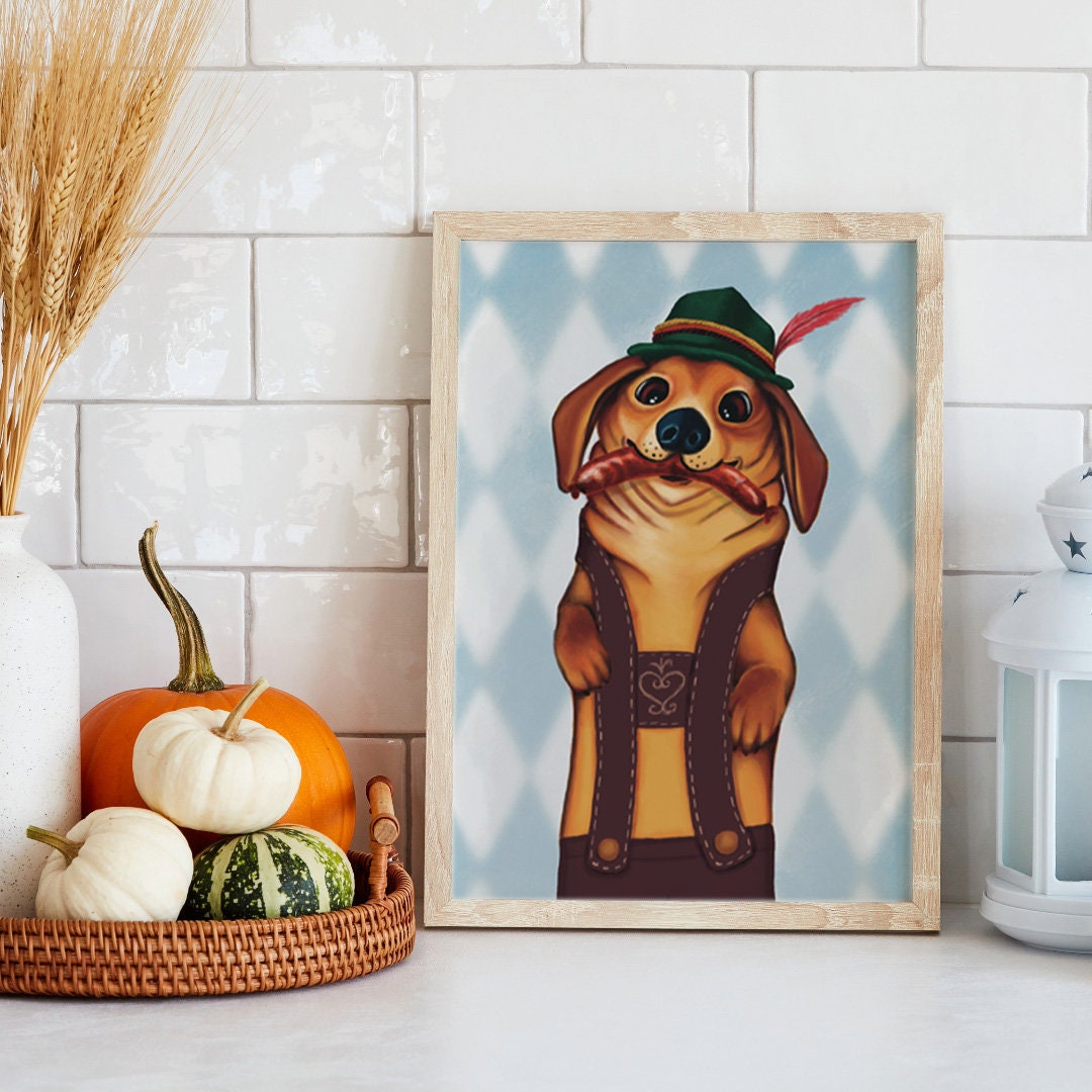 8.5x11 Weiner With a Weiner Weiner Dog German Weiner Dog German ...