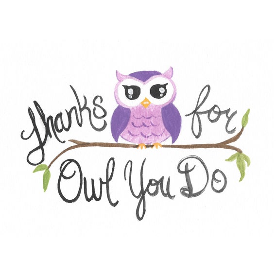 Thank You Owl Clip Art