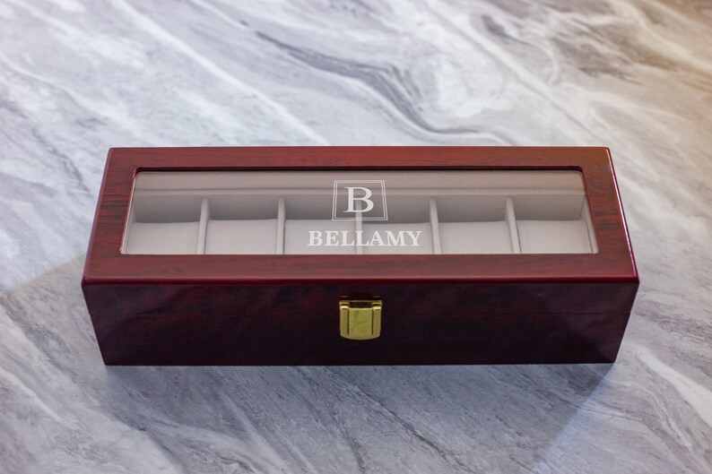 Personalised Watch Box - Custom Gift - Watch Organizer - Watch Storage ...