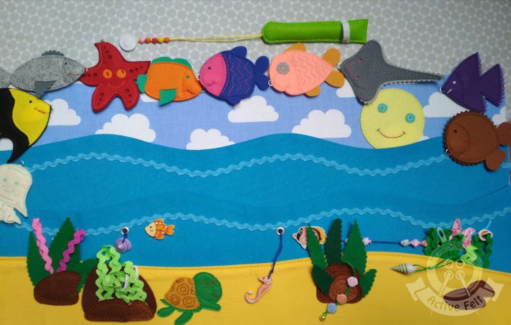 Magnetic Fishing Game Toddler Learning Felt Toys Fine Motor | Etsy