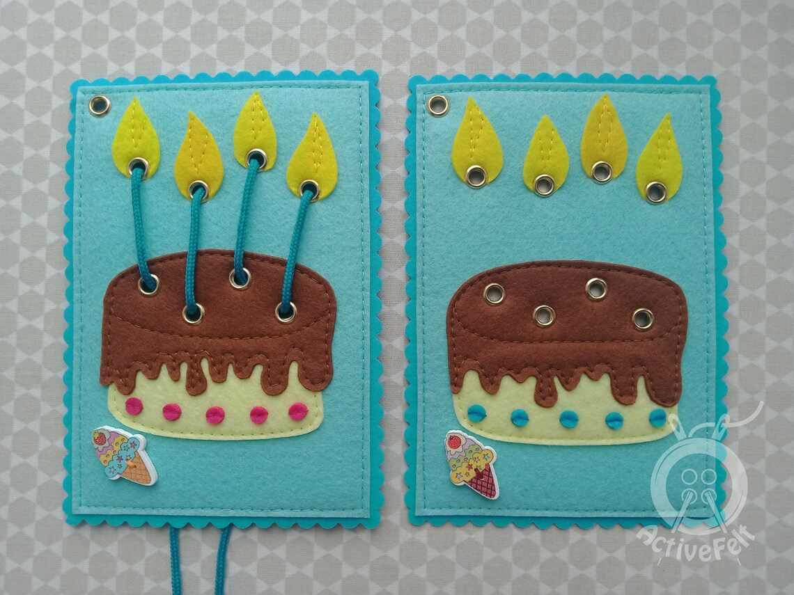 Lacing Cards Fine Motor Activity Montessori Toddler Mini | Etsy