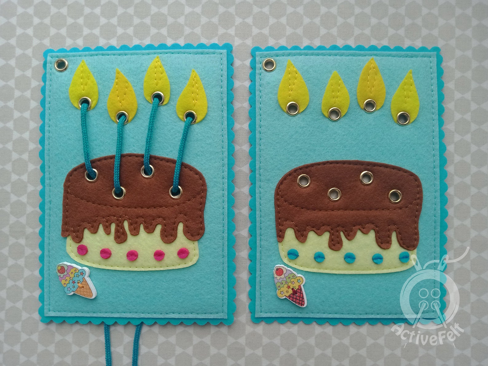 Lacing Cards Fine Motor Activity Montessori Toddler Mini | Etsy