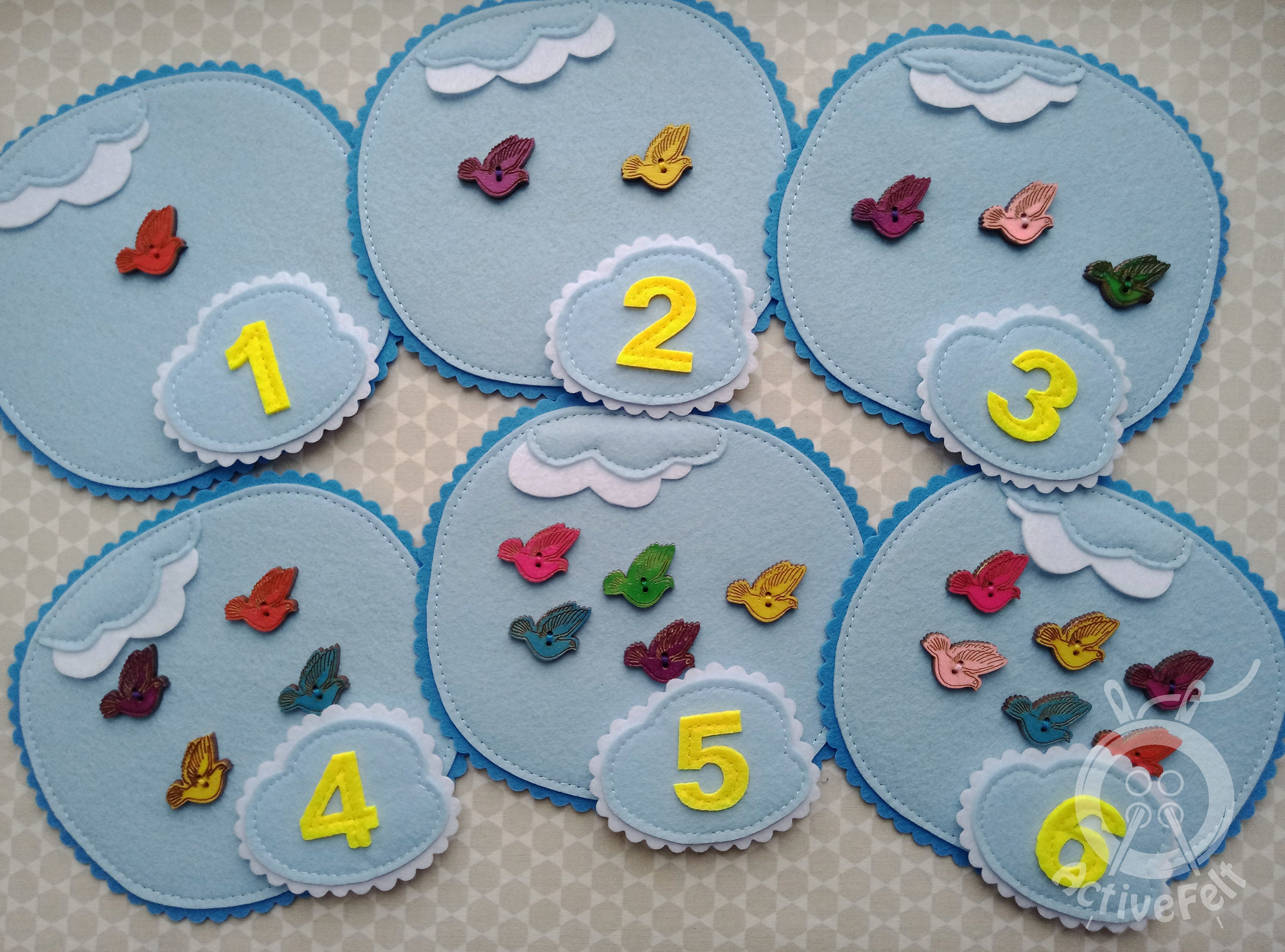 1-10 Counting Pigeons Montessori Matching Game Toddler - Etsy