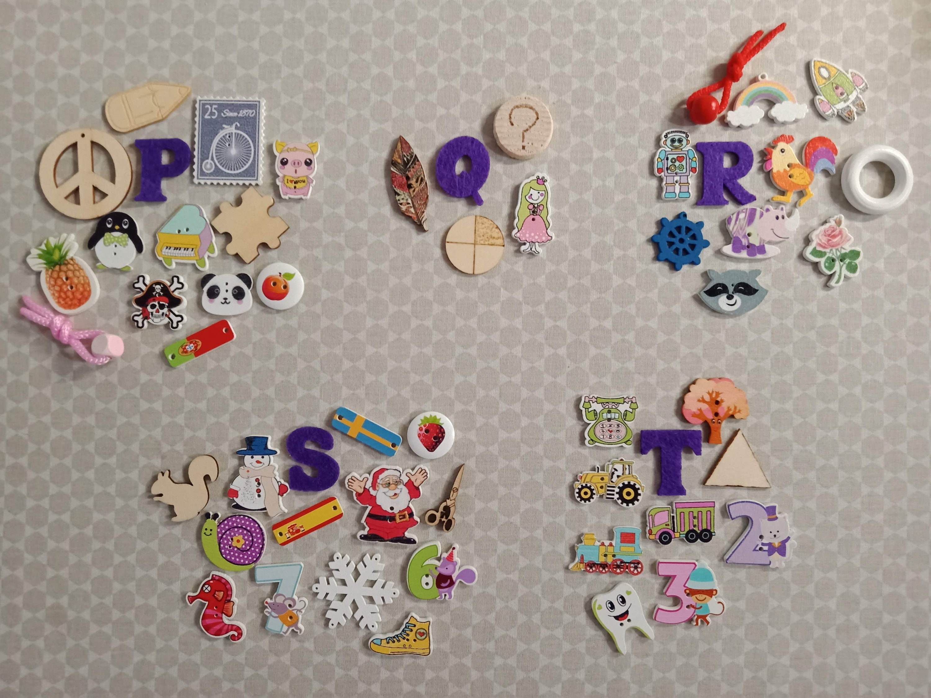 78 Wooden ABC Trinkets 26x3 Alphabet Objects Language - Etsy
