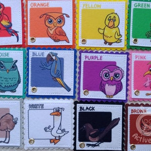 12 Colors Felt Flash Cards, Early Learning Toddler Flash Cards ...