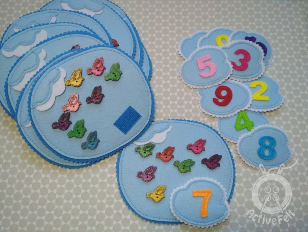 1-10 Counting Pigeons Montessori Matching Game, Toddler Learning ...