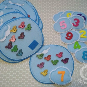 1-10 Counting Pigeons Montessori Matching Game, Toddler Learning ...