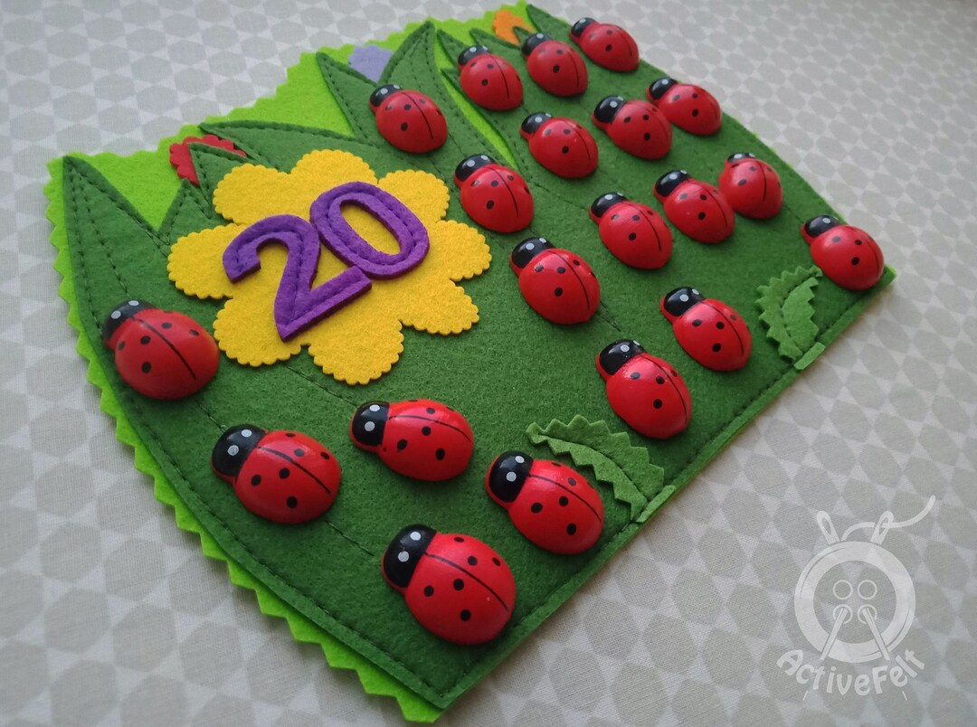 0-20 Numbers Ladybugs in Grass Matching Game, Learn to Count to 20 ...