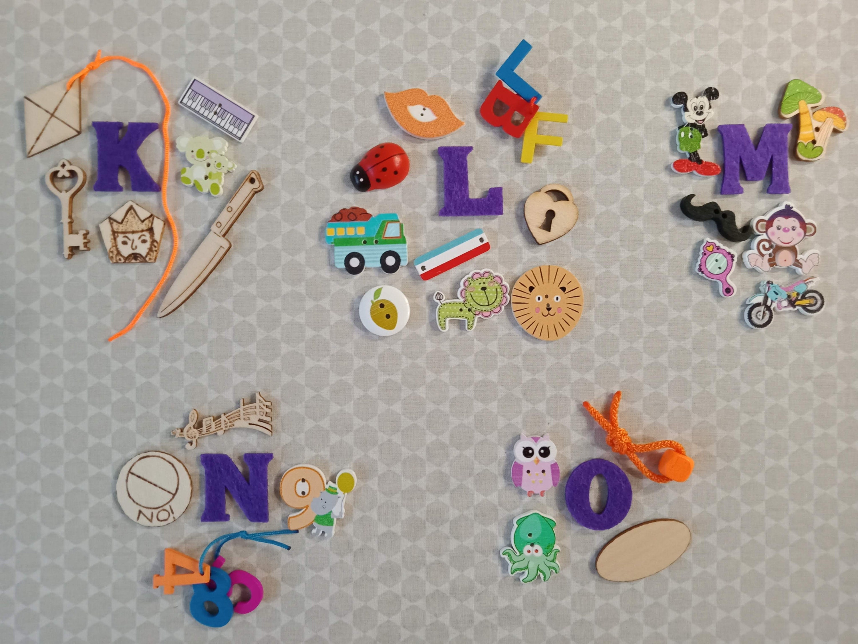 78 Wooden ABC Trinkets 26x3 Alphabet Objects Language - Etsy