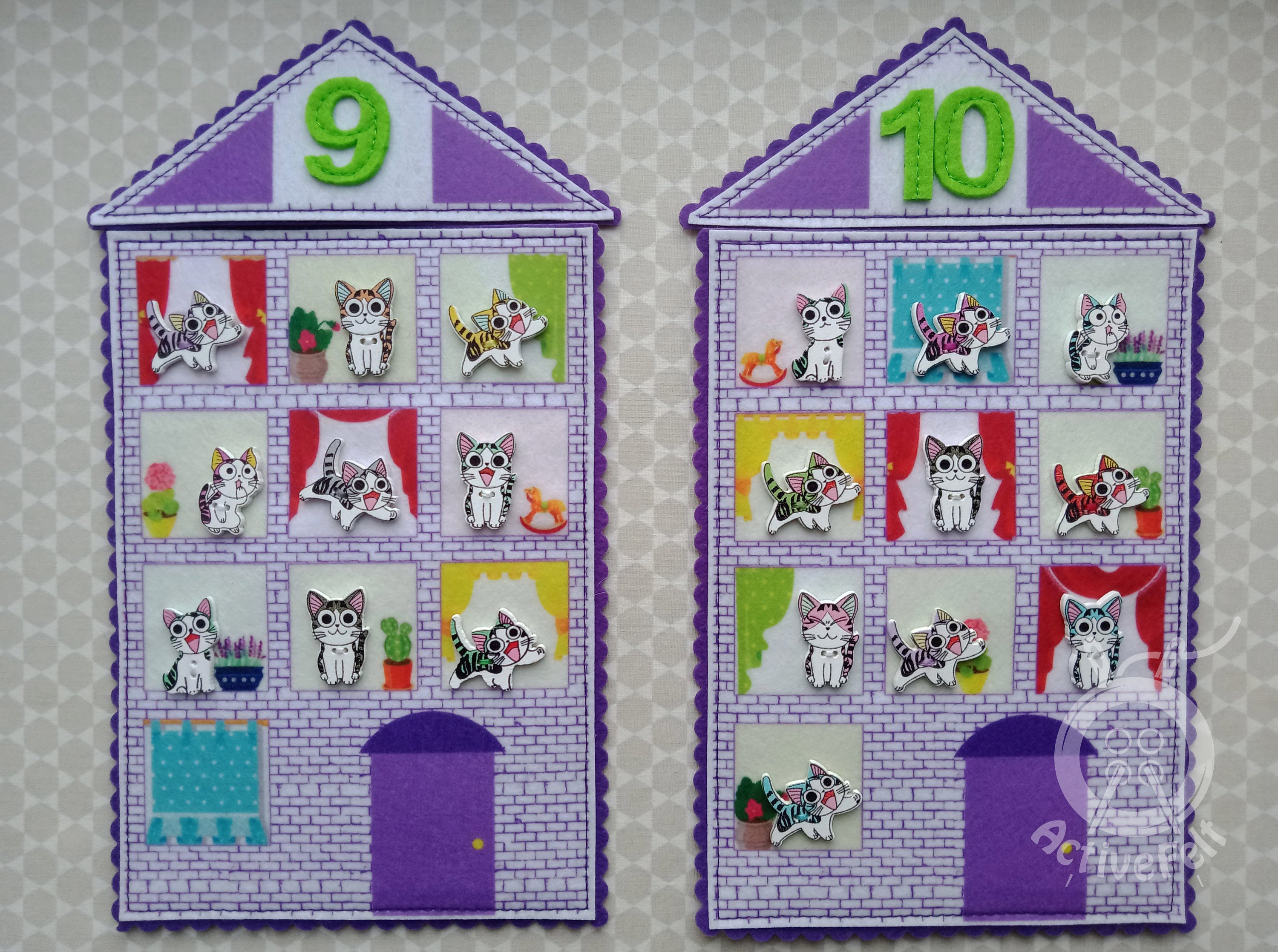 1-10 Counting Cats Matching Game Early Learning Numbers | Etsy