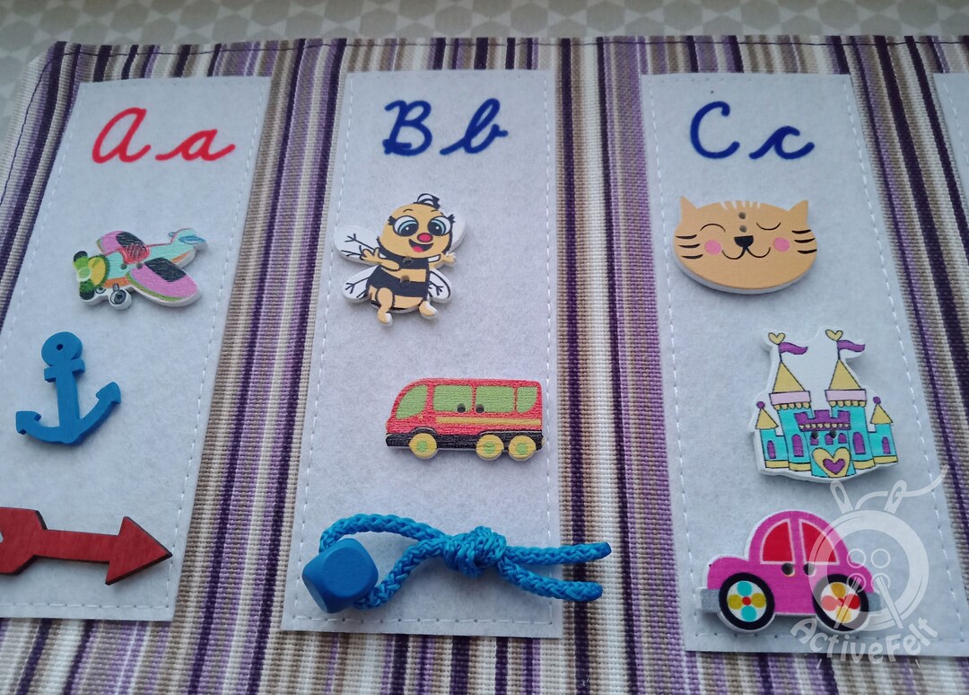 Cursive Letters Alphabet Mat With 78 Trinkets, Montessori Classroom ...